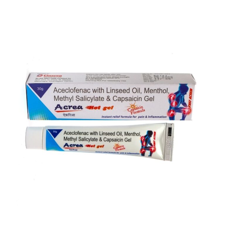 Aceclofenac + Linseed Oil + Menthol + Methly Salicylate + Capsaicin Gel ...